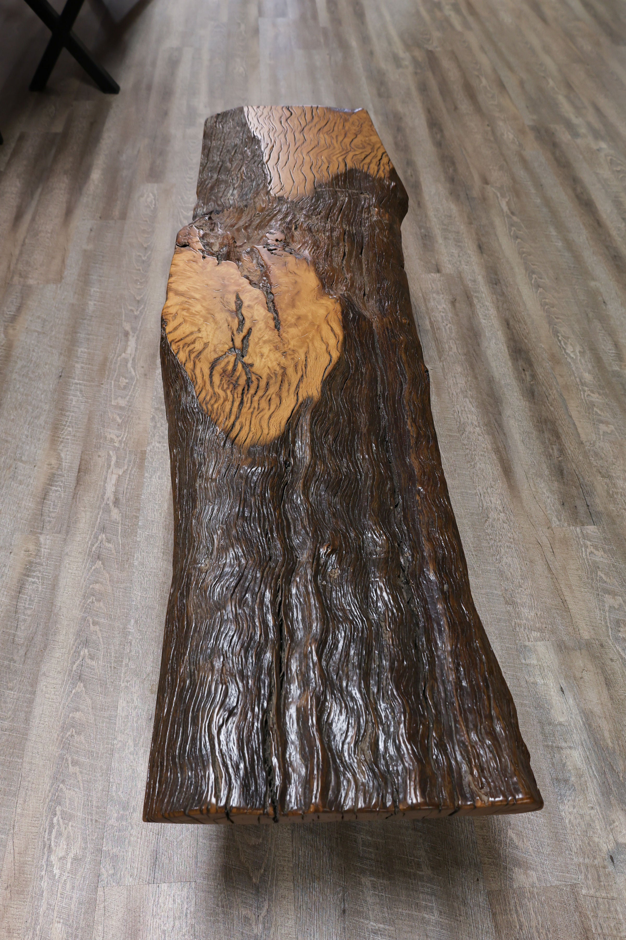 Live Edge Coffee Table Bark Side