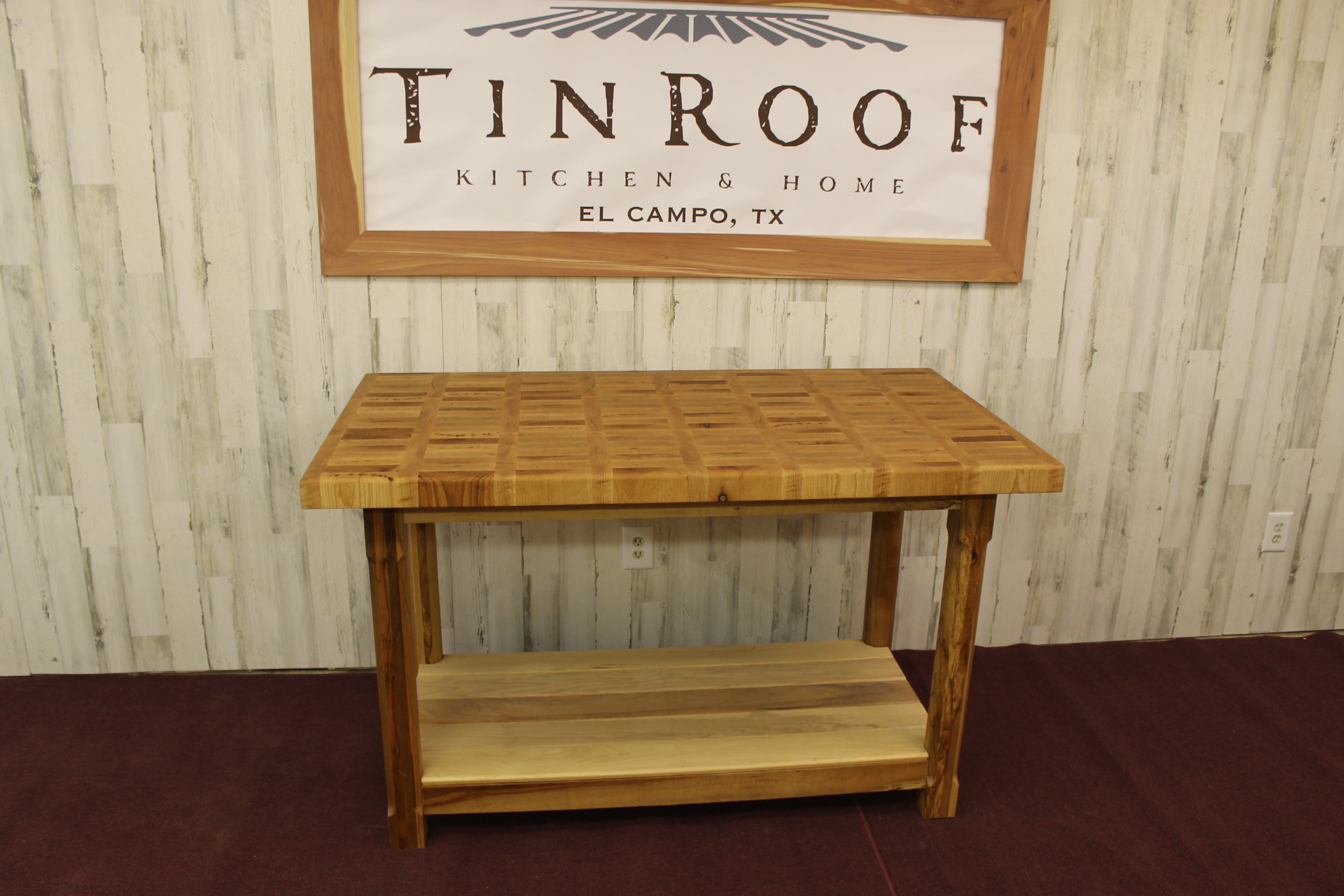 Hickory End Grain Butcher Block Island – Tin Roof Kitchen & Home